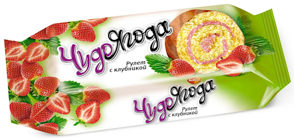 Chudo-Yagoda biscuit roll with strawberry, Rot Front, 200 g – Buy Online at GastronomUSA