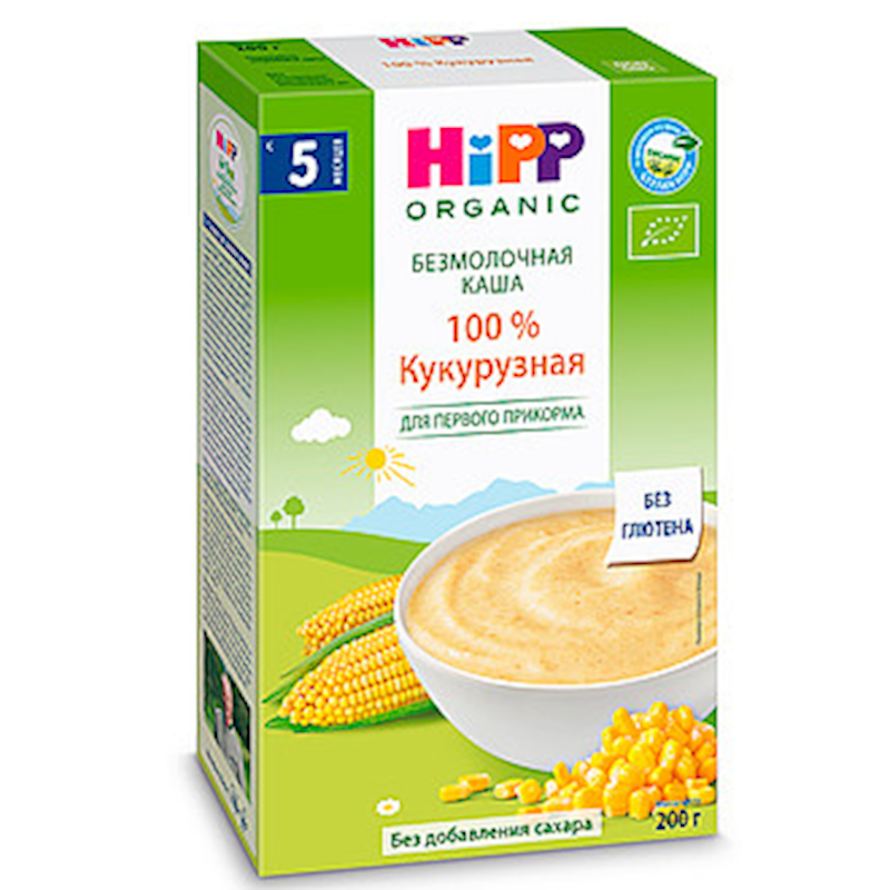 Corn cereal without milk 5 month, Hipp, 200 g – Buy Online at GastronomUSA
