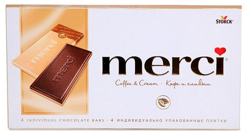 Merci dark chocolate with coffee and cream, Storck, 100 g – Buy Online ...
