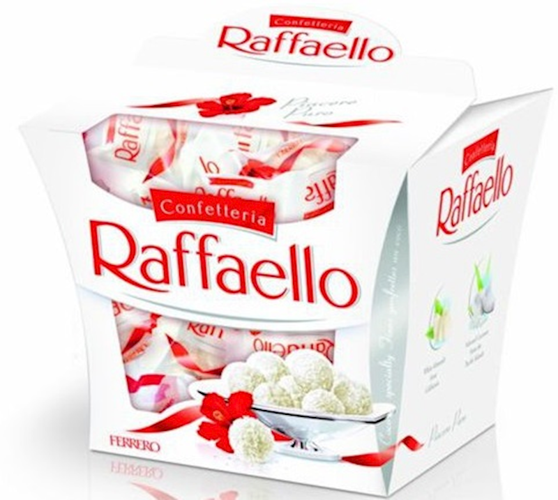 Raffaello candy with coconut and almond, Ferrero, 150 g – Buy Online at ...
