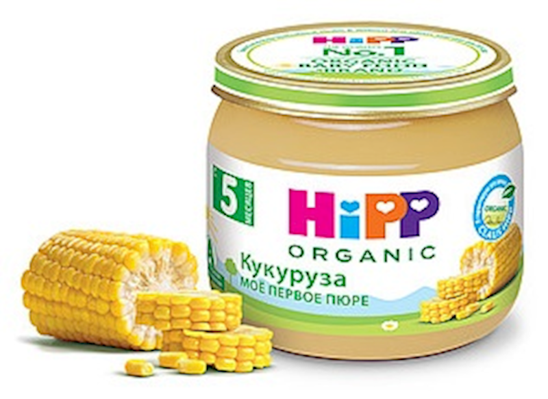 Puree with corn 5 month, Hipp, 80 g – Buy Online at GastronomUSA