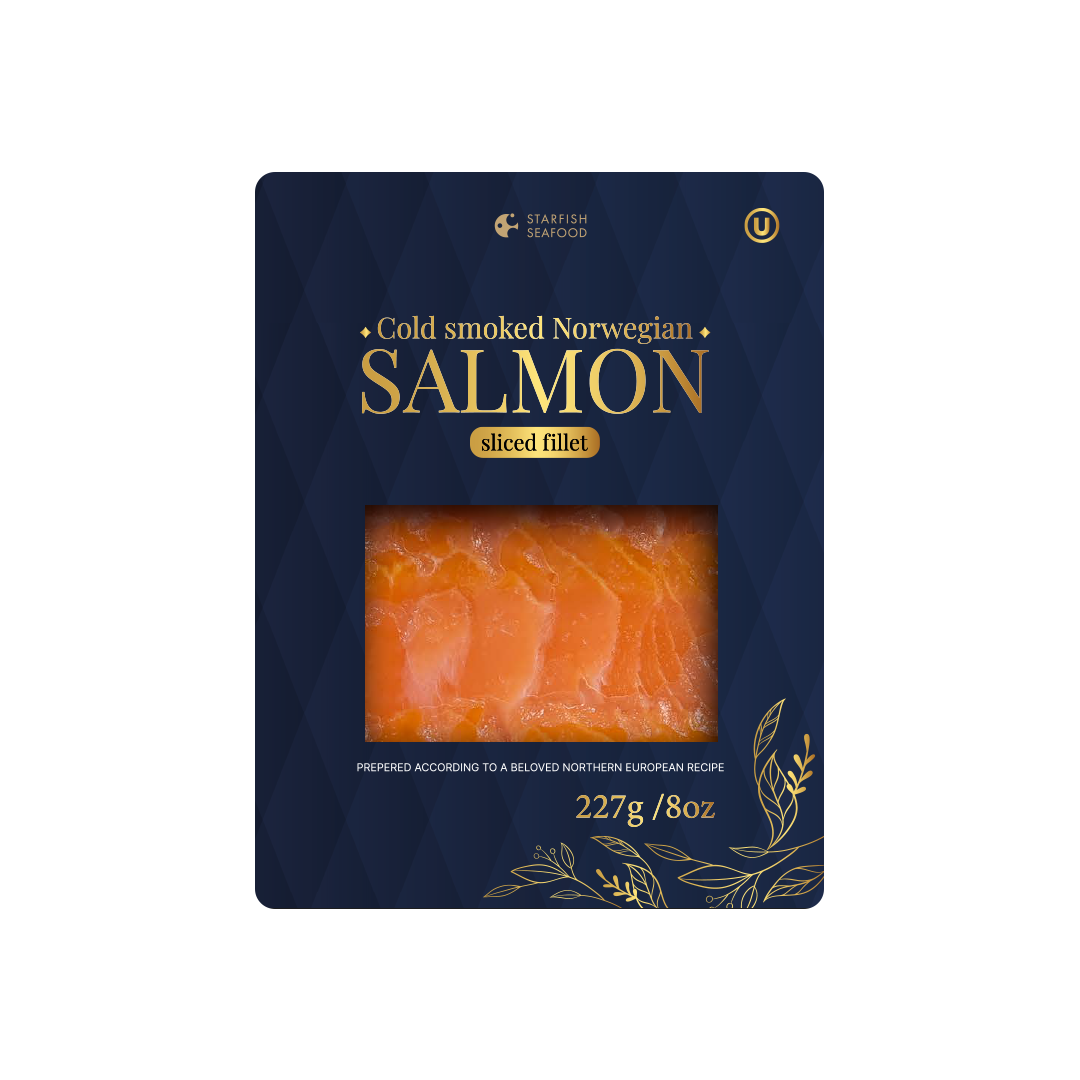 Cold smoked Norwegian salmon sliced fillet, Starfish, 227 g – Buy ...
