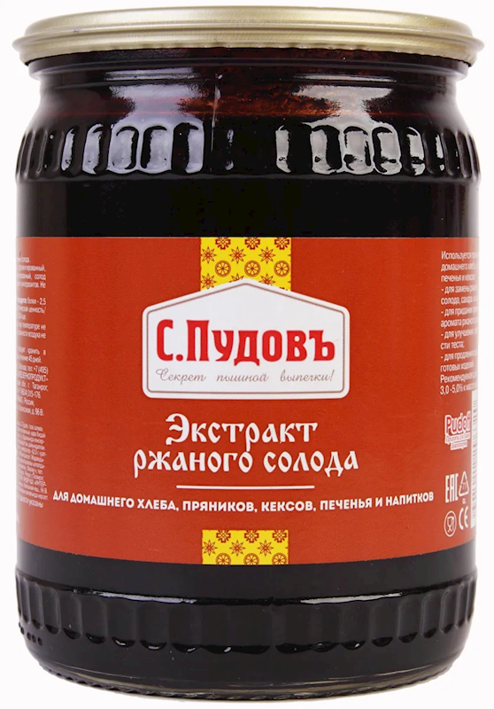 Rye malt extract, S. Pudov, 650 ml – Buy Online at GastronomUSA