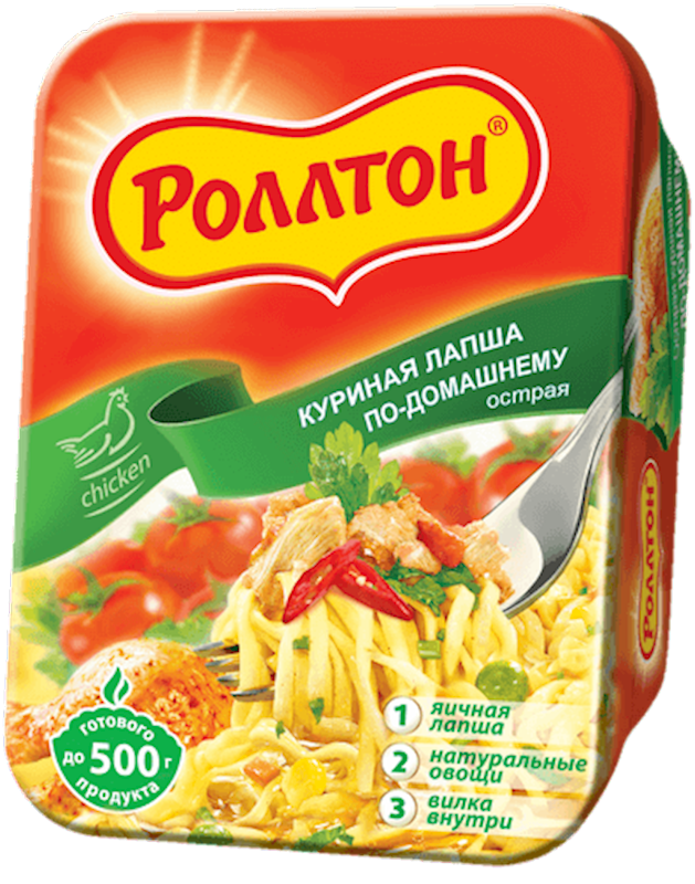 Noodles with chicken (spicy), Rollton, 90 g – Buy Online at GastronomUSA