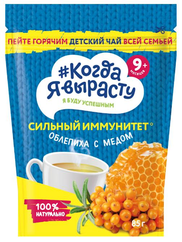 Baby tea with sea buckhorn and honey 9 month, Kogda ya virastu, 85 g ...