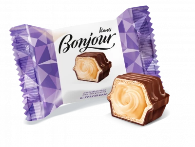 Chocolate candy Bonjour with creamy taste, Konti, 1lb/ 454 g – Buy ...