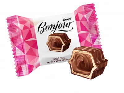 Chocolate candy Bonjour with chocolate taste, Konti, 1lb/ 454 g – Buy ...