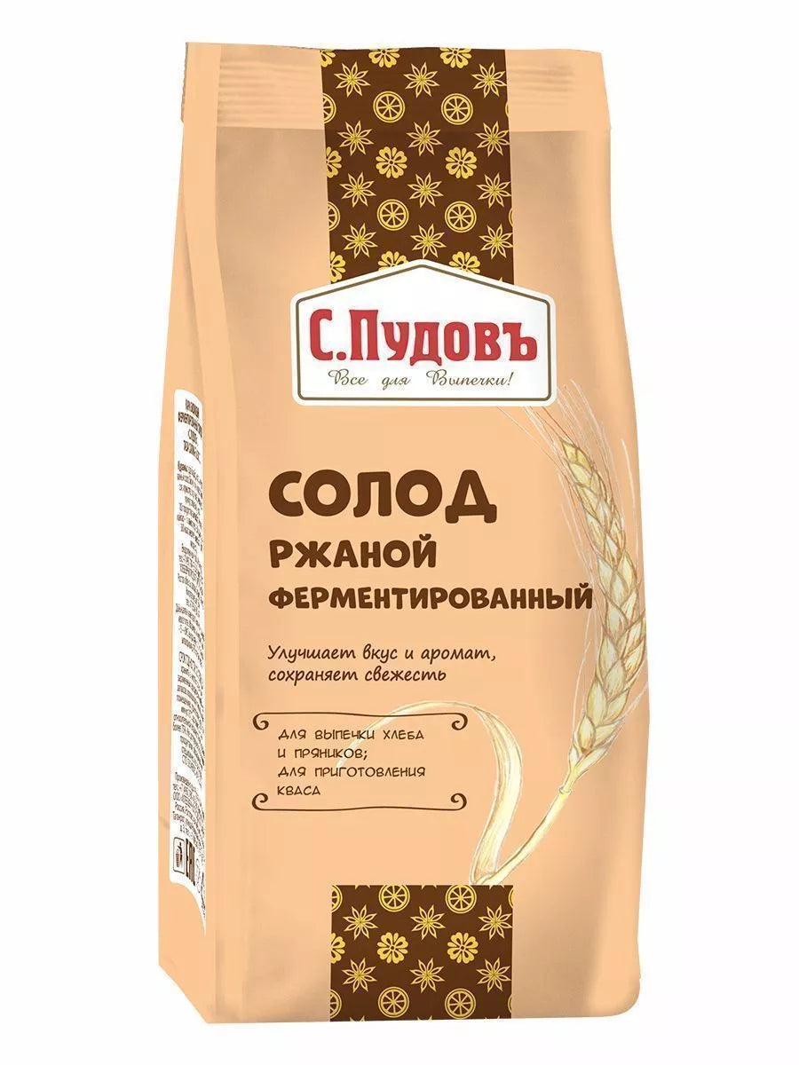Fermented rye malt, S. Pudov, 300 g – Buy Online at GastronomUSA