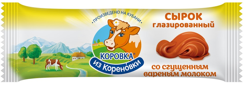 Cheese Bar (Syrok) with Boiled Condensed Milk Flavor Glaze, Korovka iz ...