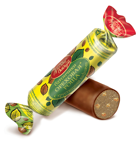 Orekhovaya roscha batonchik candy with wafers, Krasnyi Oktyabr, 1lb/45 ...