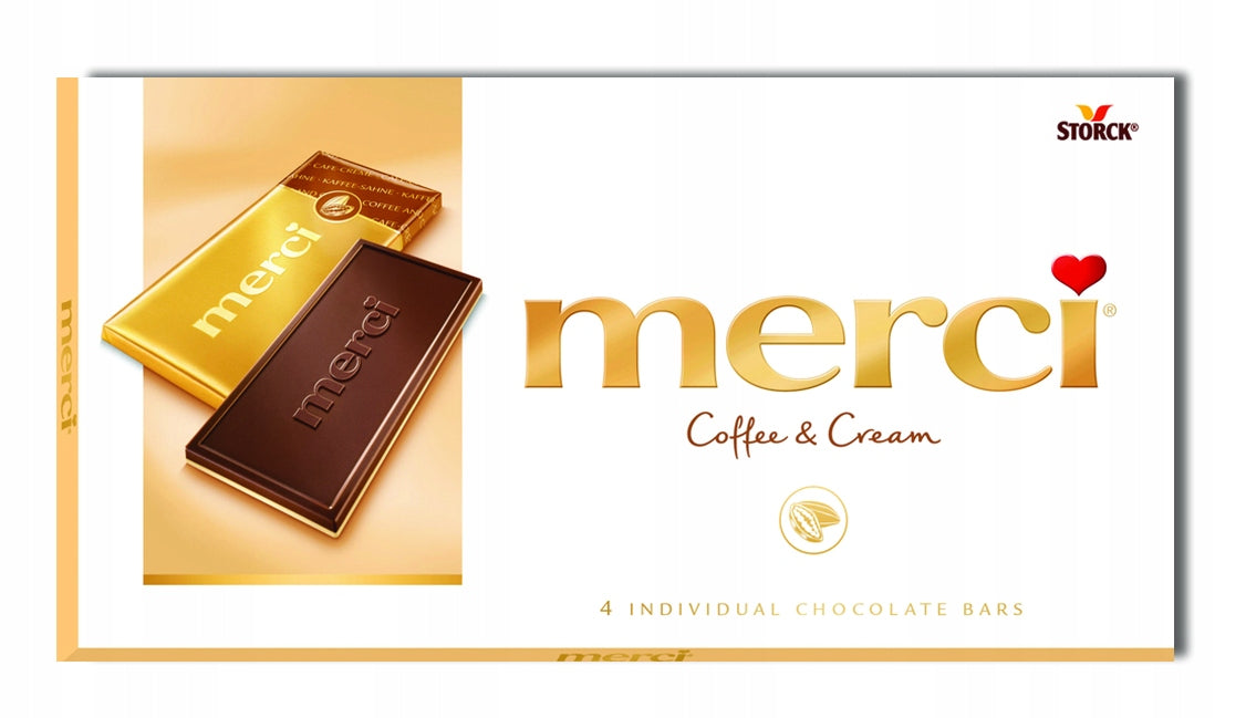Merci chocolate bars with coffee and cream, Storck, 100 g – Buy Online ...